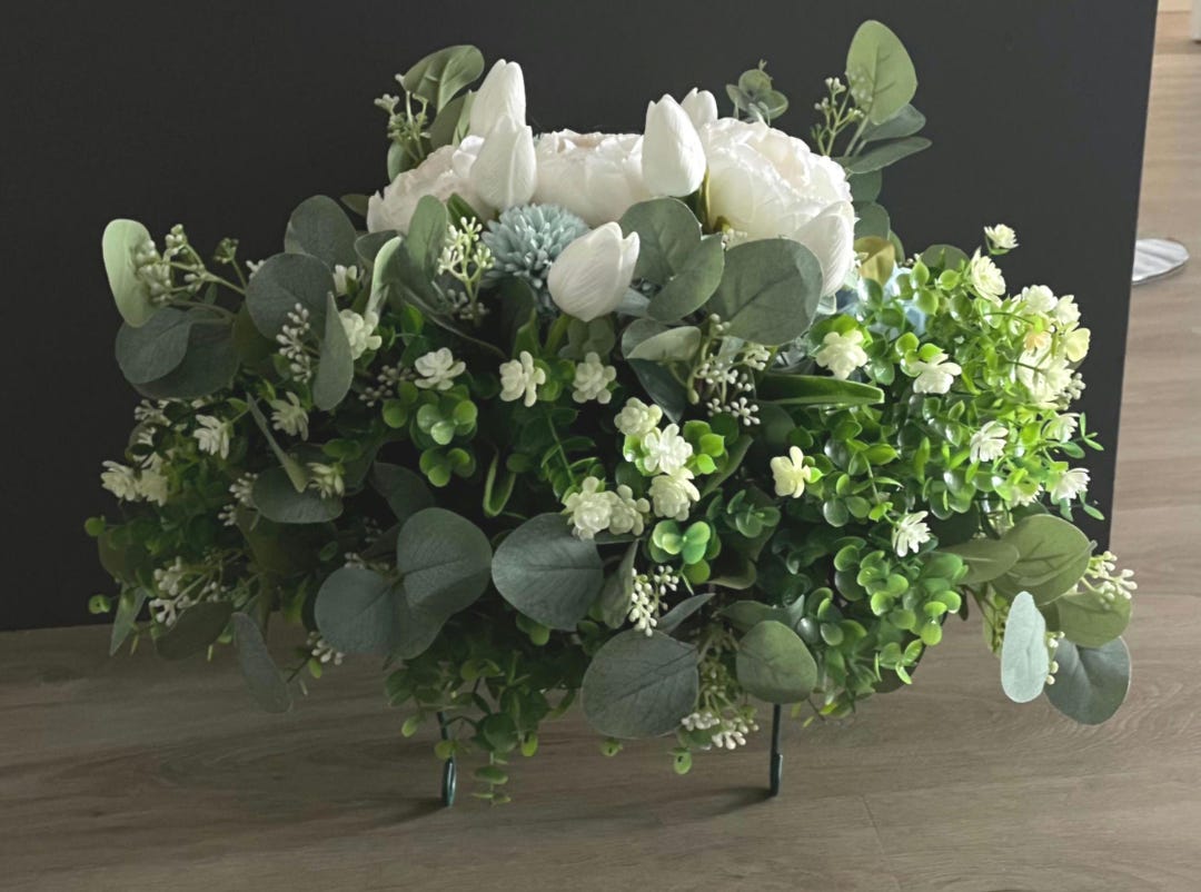 Custom Headstone Floral Arrangements (cradle Style Topper) - Etsy