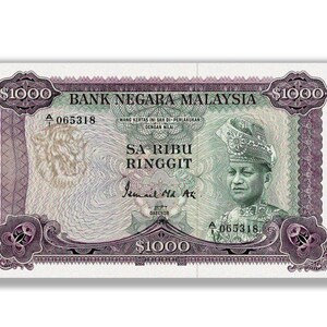 REPLICA 1967 Malaysia 1000 Ringgit Note World Currency Gift Old World ...