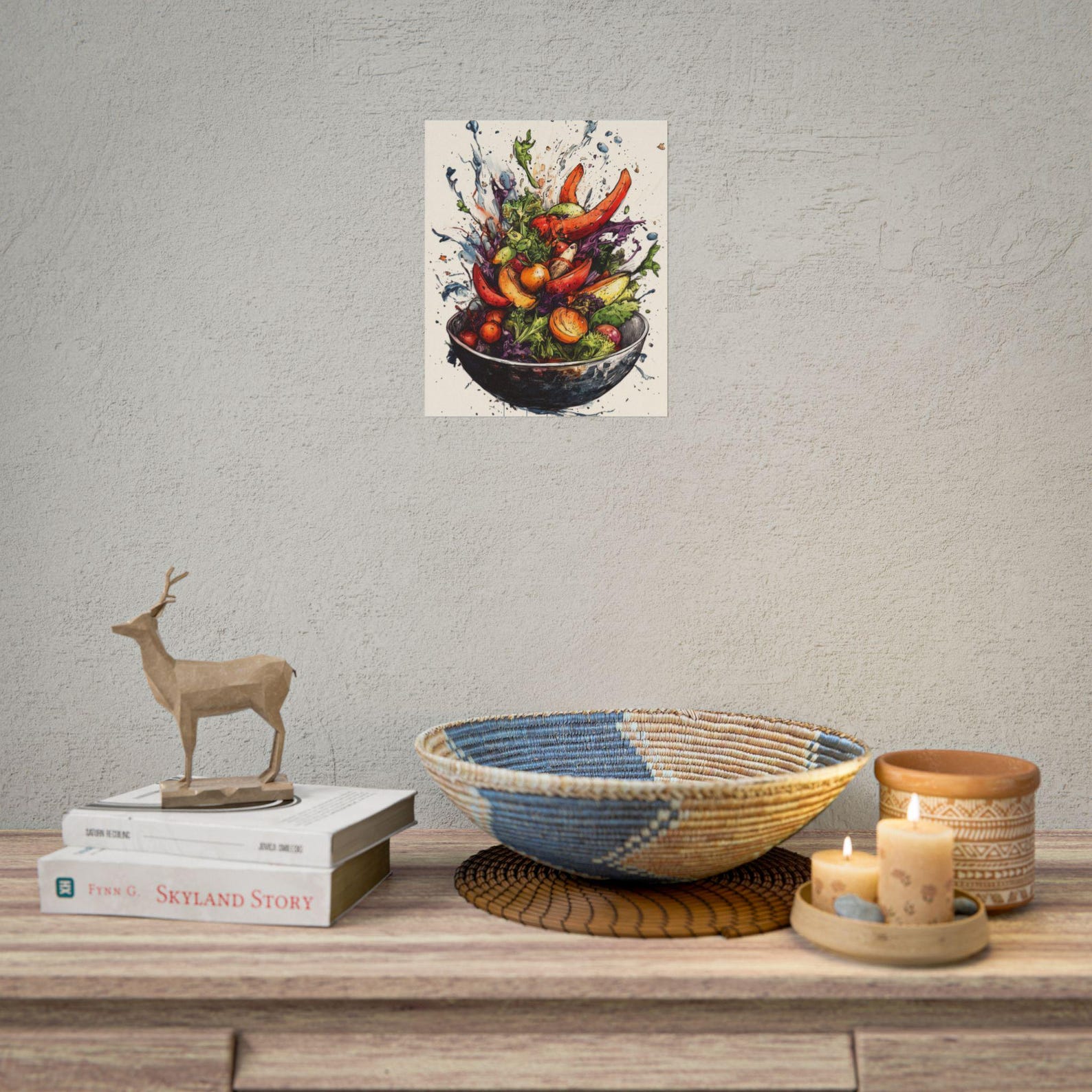 Kitchen Wall Art Rolled Poster, Chef Decor Salad Lover Print, Culinary ...