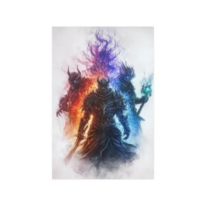 Poster, Colorful Mmo Rpg Character Art, DND Character Art, Video Game ...