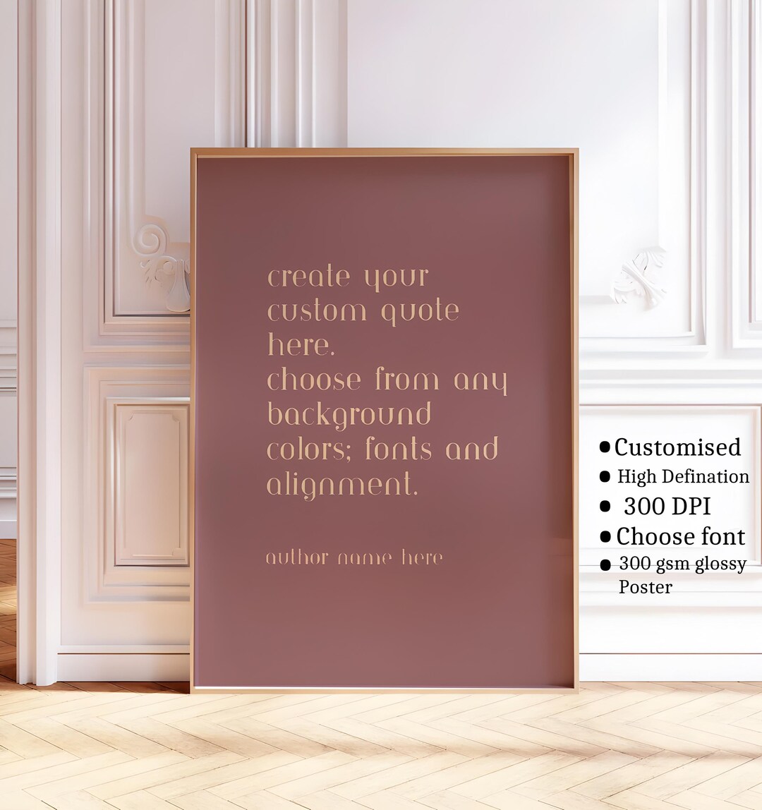 PERSONALIZED QUOTE PRINT, Custom Wall Art, Custom Text Print, Custom ...