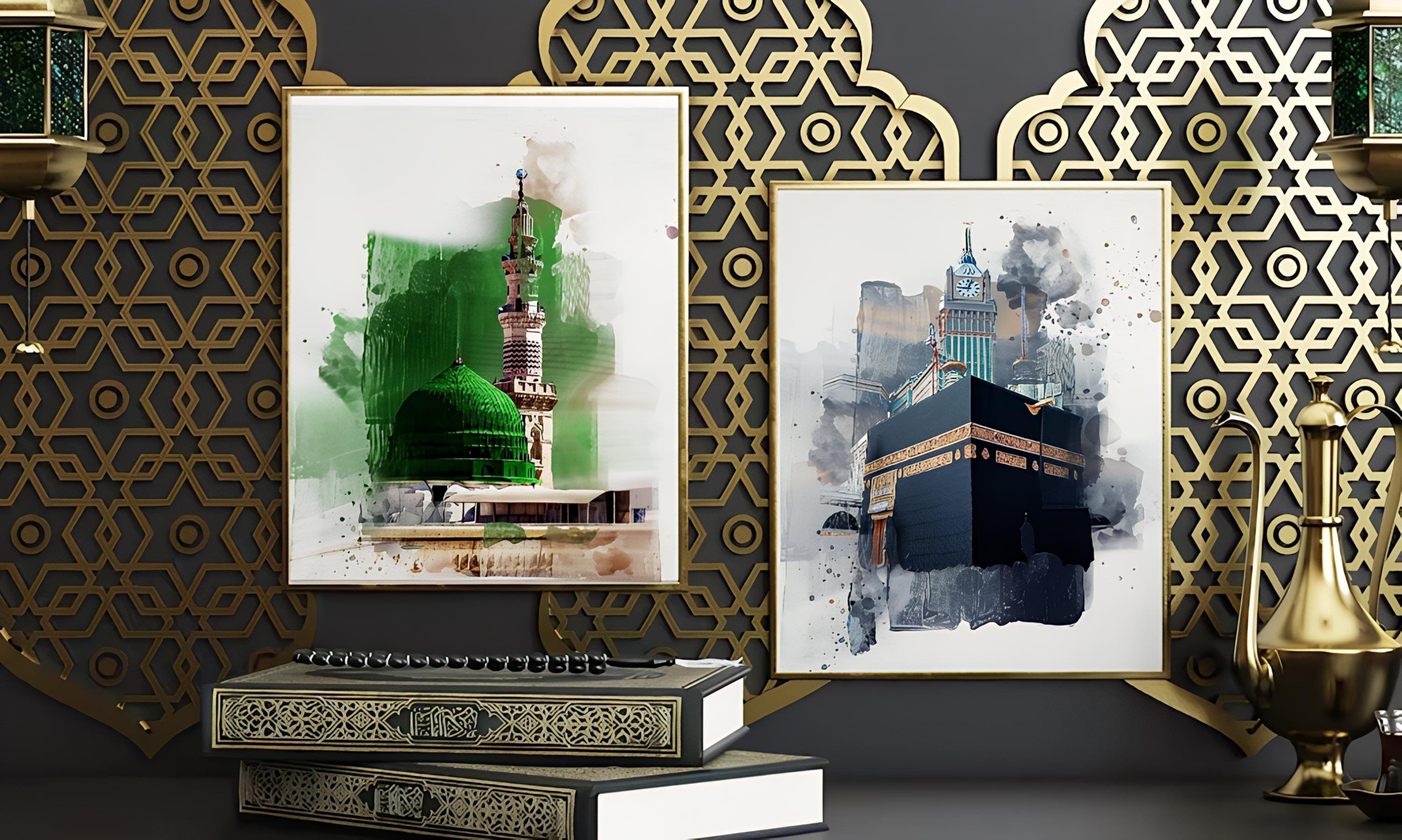 KAABA WALL DECOR, Makkah and Madinah, Holy City, Islamic Travel Gift ...