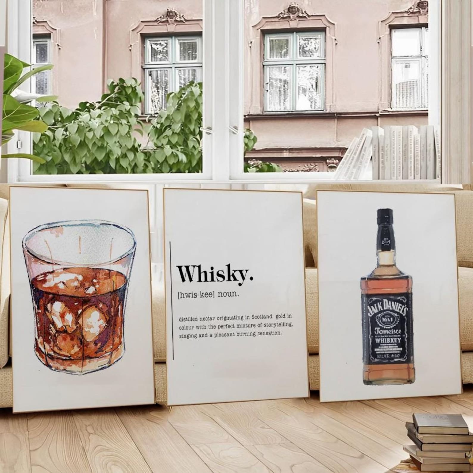 WHISKEY SET PRINTS, Whiskey Glass Art,whiskey Bottle, Whiskey ...