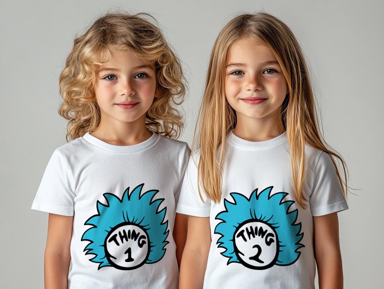 Thing 1 Thing 2 SVG, Thing 1 and Thing 2 Png Svg Pdf Eps High ...