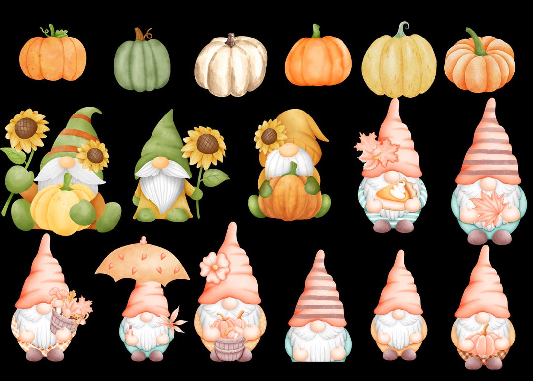 Cute Fall Gnome Png Files to Make Dtf Prints Shirts Tote Pumpkin Truck ...