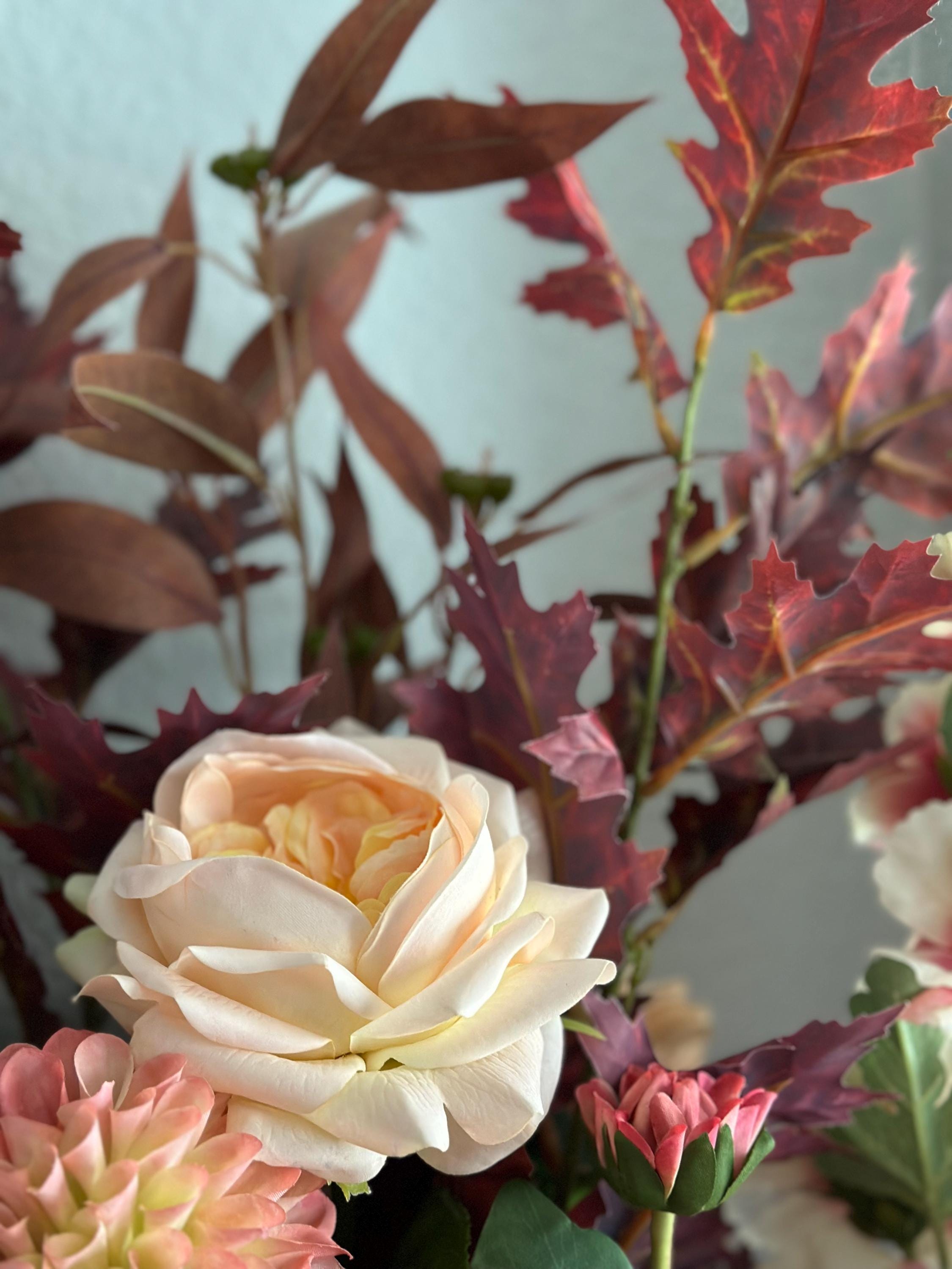Dreaming of Pink Autumn Faux Floral Arrangement, Beautiful Fall Decor ...