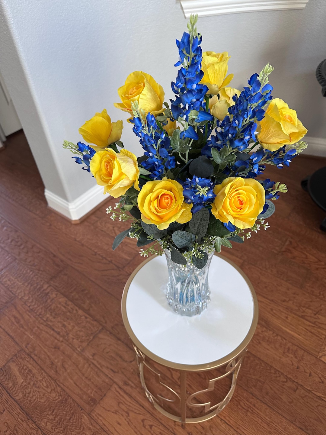 Ode to Texas Faux Flower Arrangement, Rustic Texas Decor for Home ...