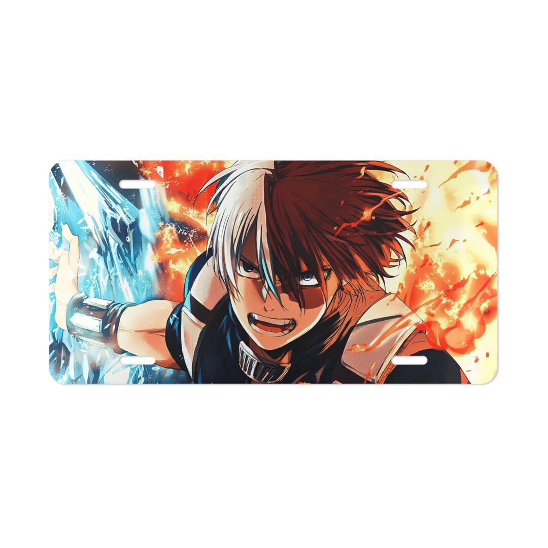 Shoto My Hero Plate Custom Car Tag Cool Anime Car Accessory | JDM ...