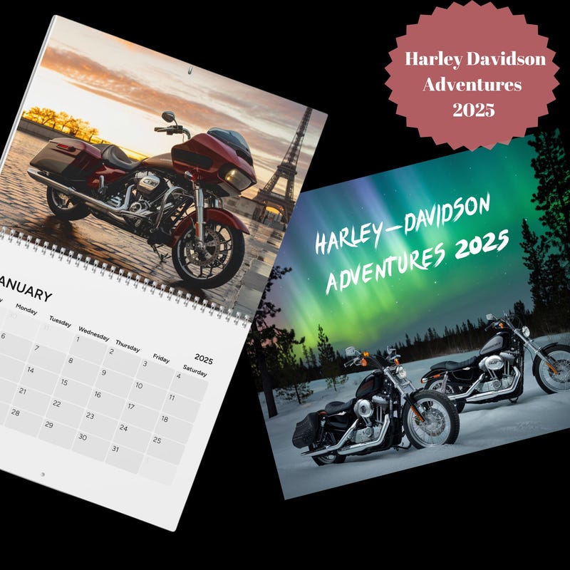 Motorcycle Calendar 2025 - Etsy