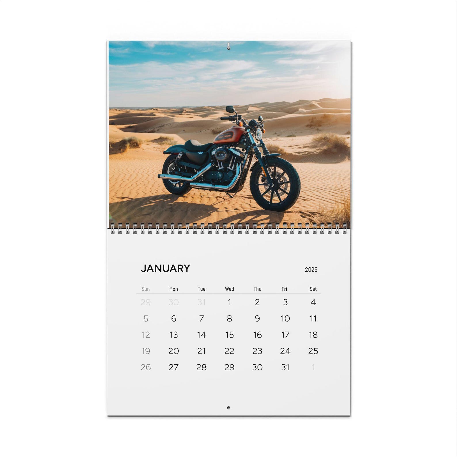 2025 Motorcycle Calendar - Harley & Indian Motorcycles Art, Custom Bike ...
