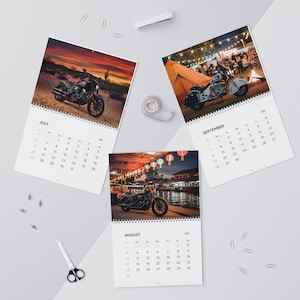 2025 Motorcycle Calendar - Harley & Indian Motorcycles Art, Custom Bike ...