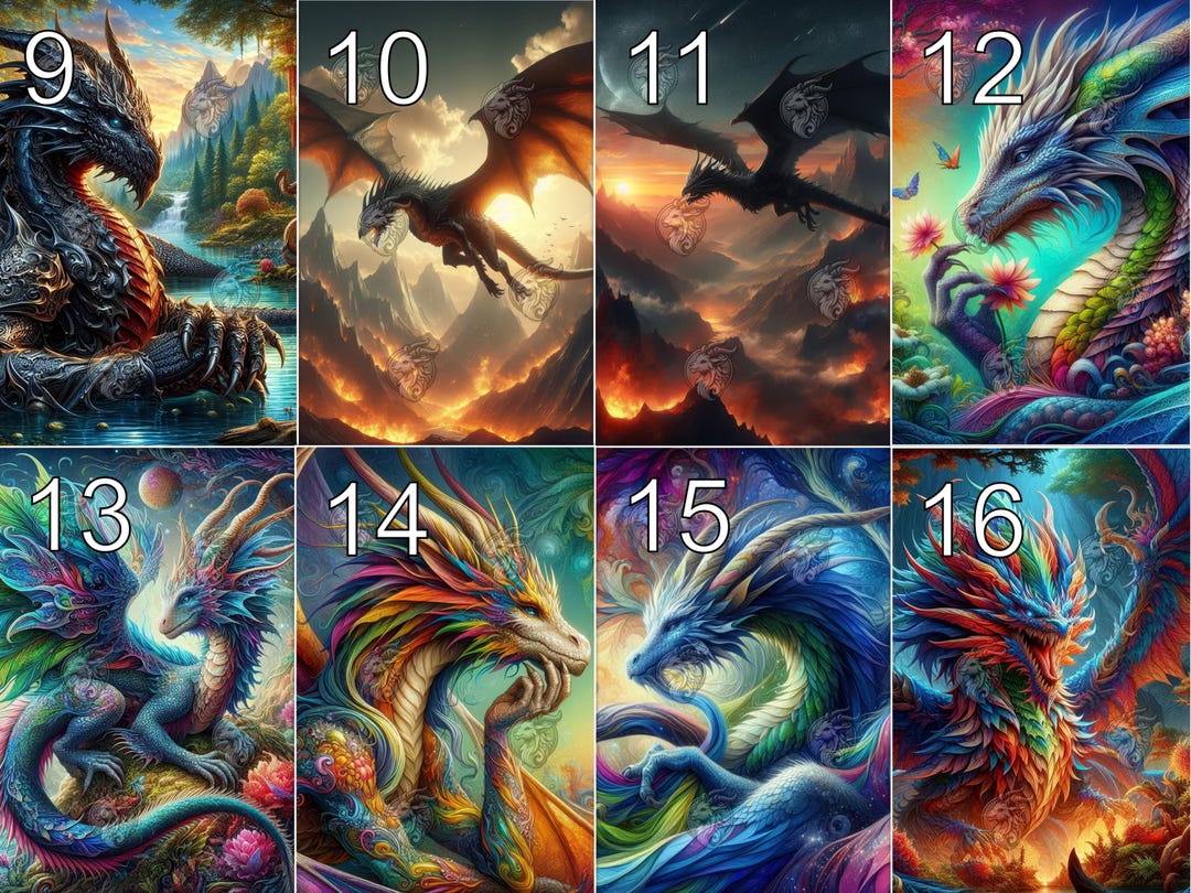 Poster A1, A2, B1, B2 Format, Dragon Dragons, Dragon in Fantasy, Magic ...