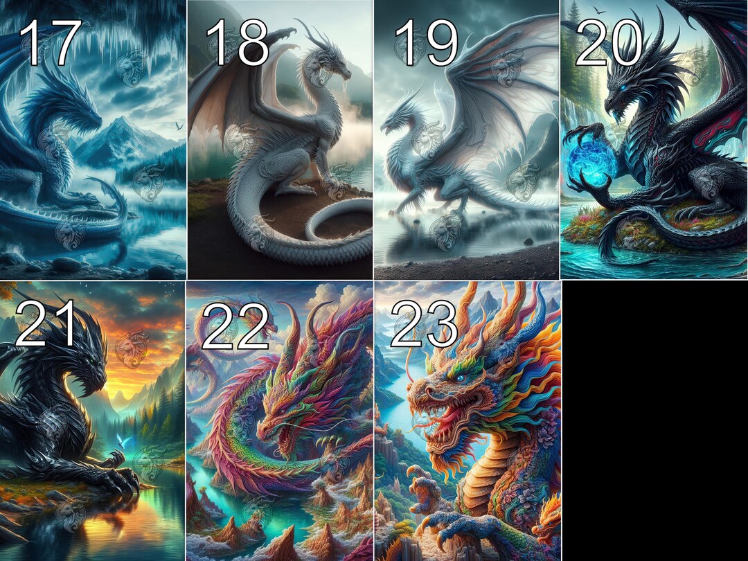 Poster A1, A2, B1, B2 Format, Dragon Dragons, Dragon in Fantasy, Magic ...