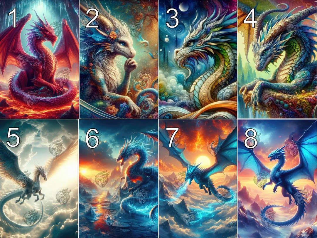 Poster A1, A2, B1, B2 Format, Dragon Dragons, Dragon in Fantasy, Magic ...