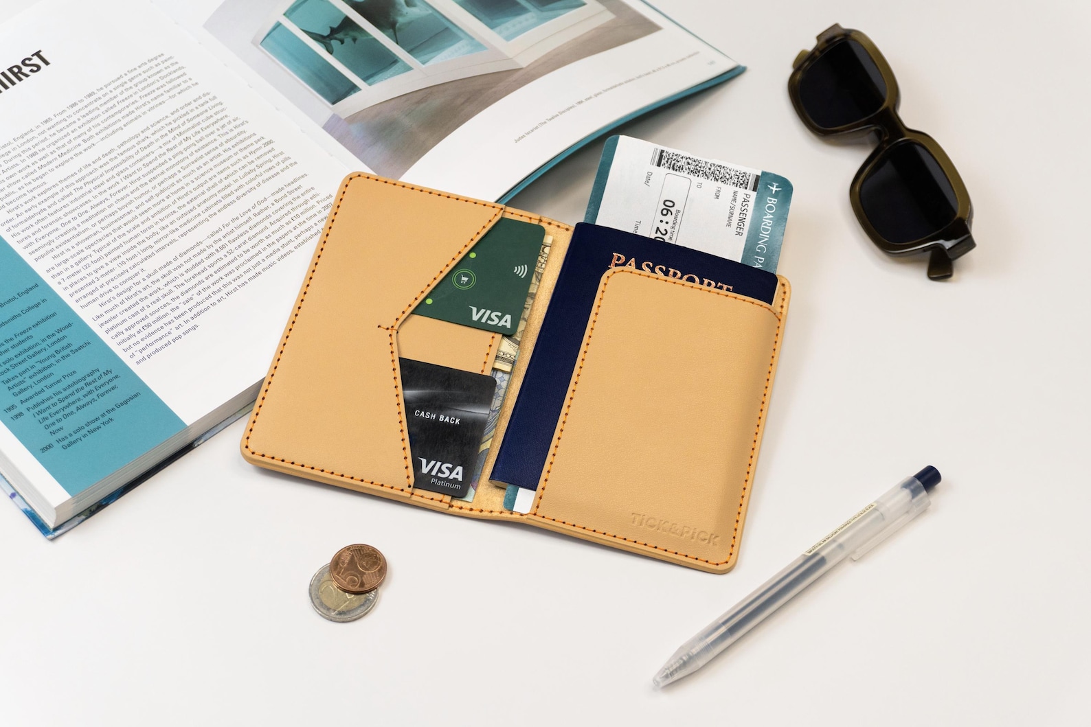 World Icons Tour Leather Passport Cover Holder Wallet - Wanderlust ...