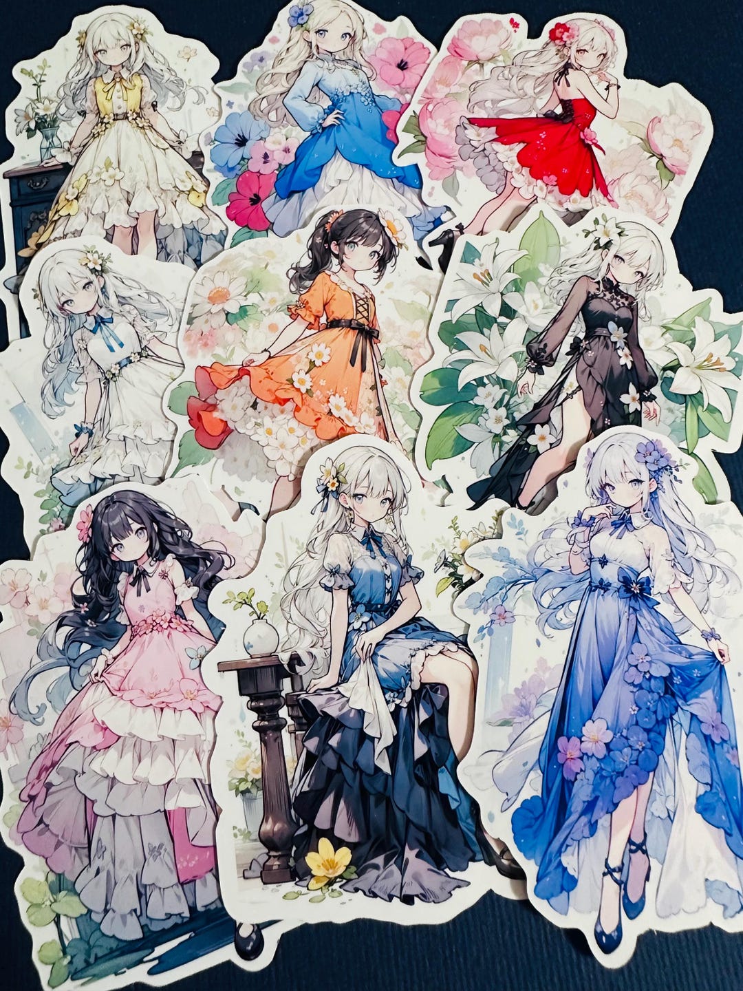 Anime Stickers Pretty Dress Girl - Etsy UK
