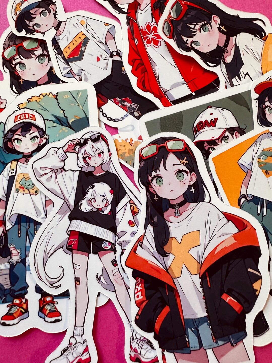 Tomboy Anime Girls Stickers 9 Different to Choose From - Etsy
