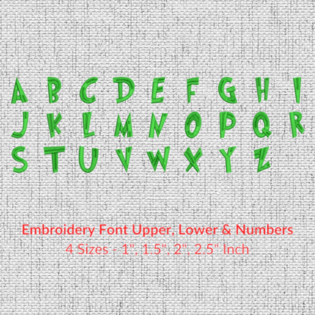 Grinch Fonts Embroidery Design Digital File Machine Embroidery Alphabet ...