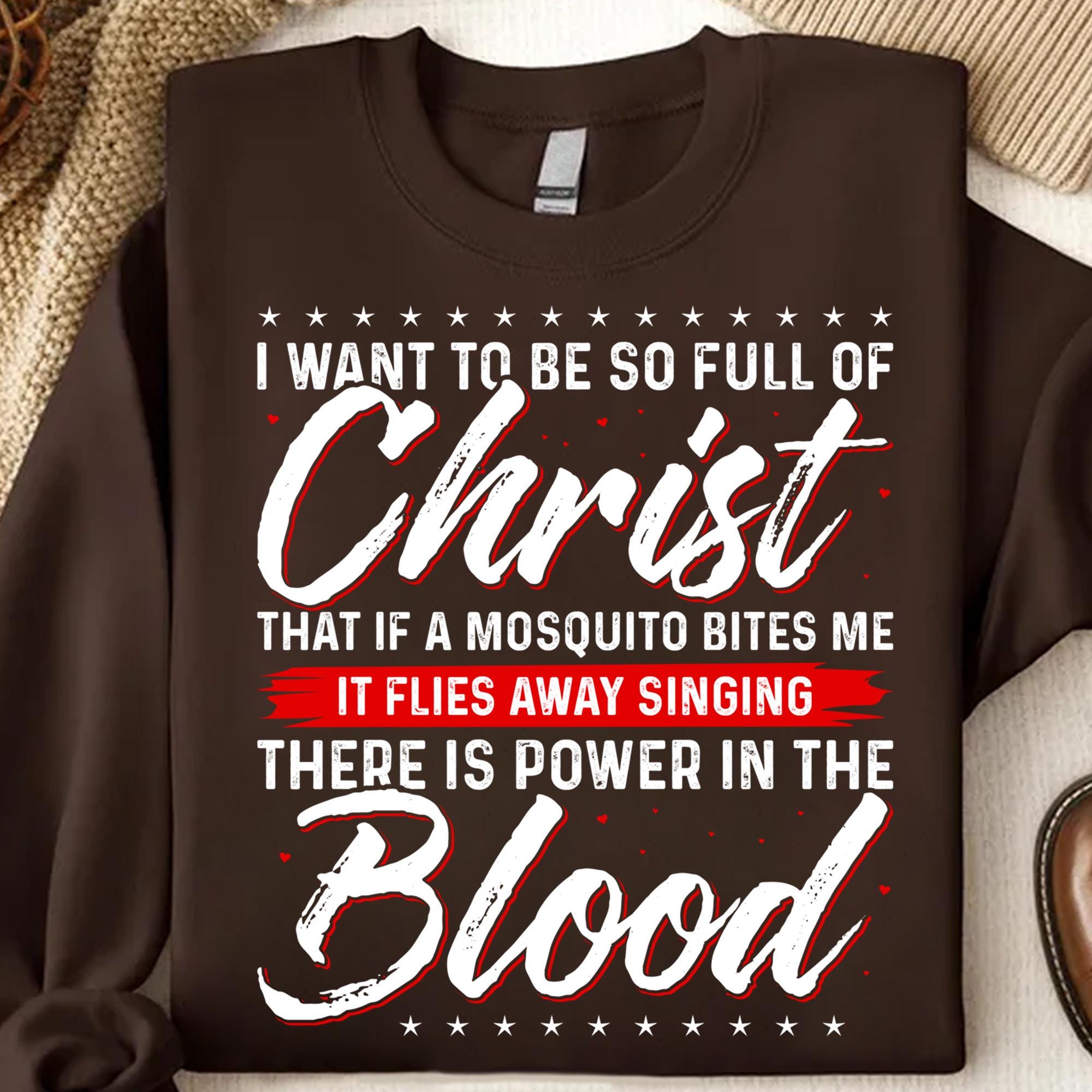 Funny Christian T-shirt: Mosquito Flies Away Singing - Inspirational ...