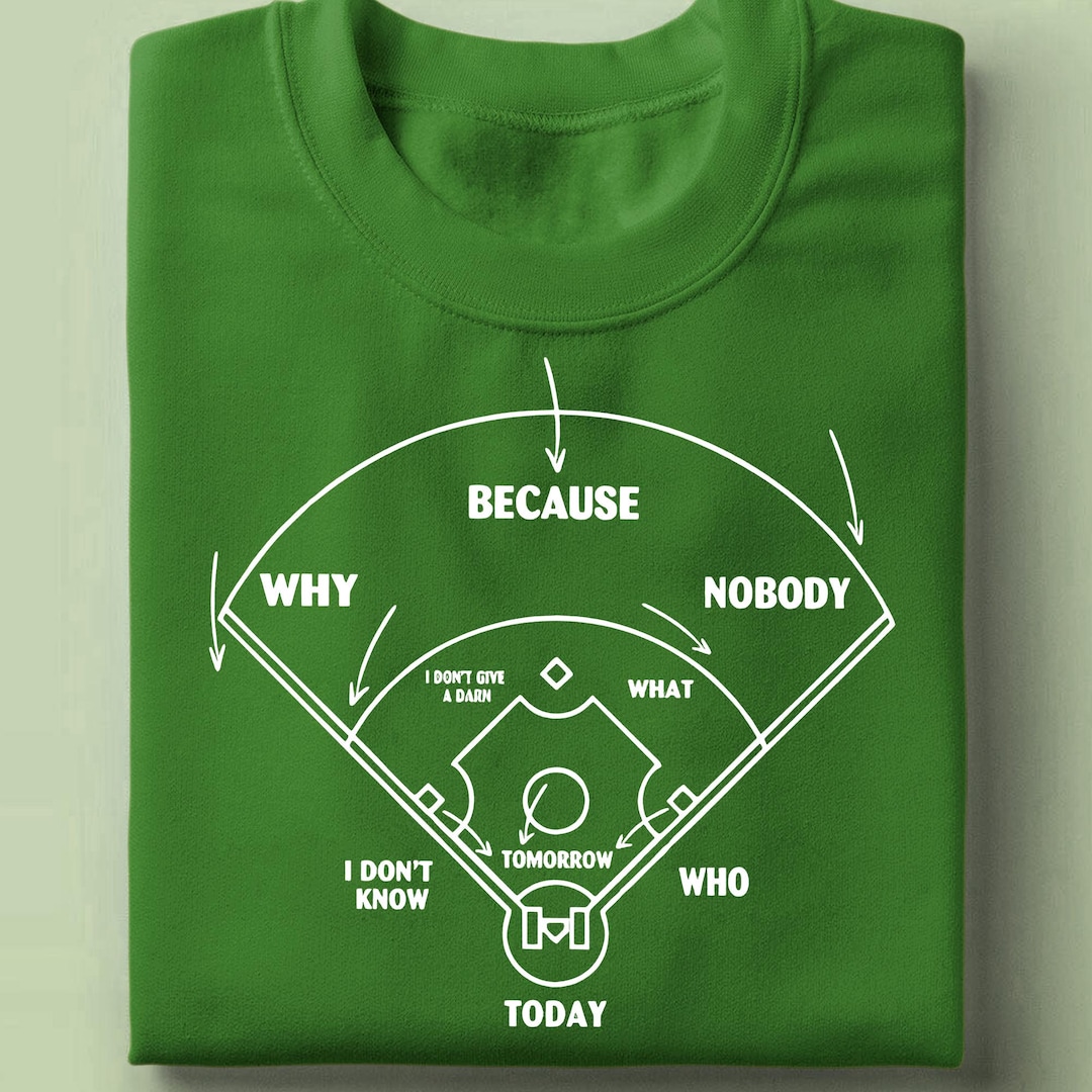 Funny Baseball Diagram T-shirt: Who's on First Humor Tee - Etsy