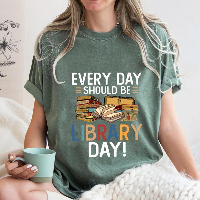 Library Shirt - Etsy