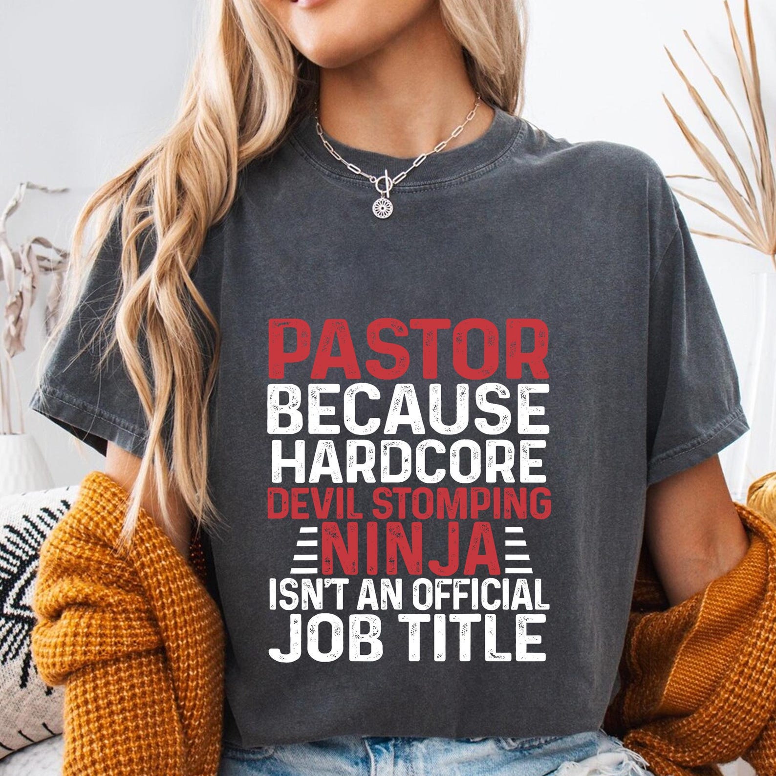 Pastor T-shirt - Hardcore Devil Stomping Ninja | Funny Christian Pastor ...