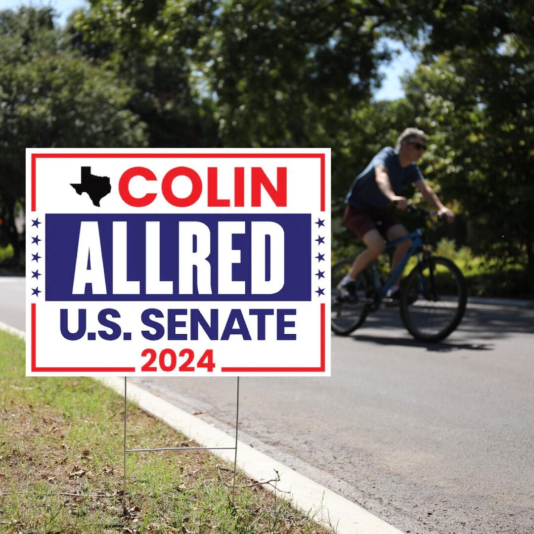 Colin Allred US Senate Yard Sign Coroplast US Senate Election Colin ...