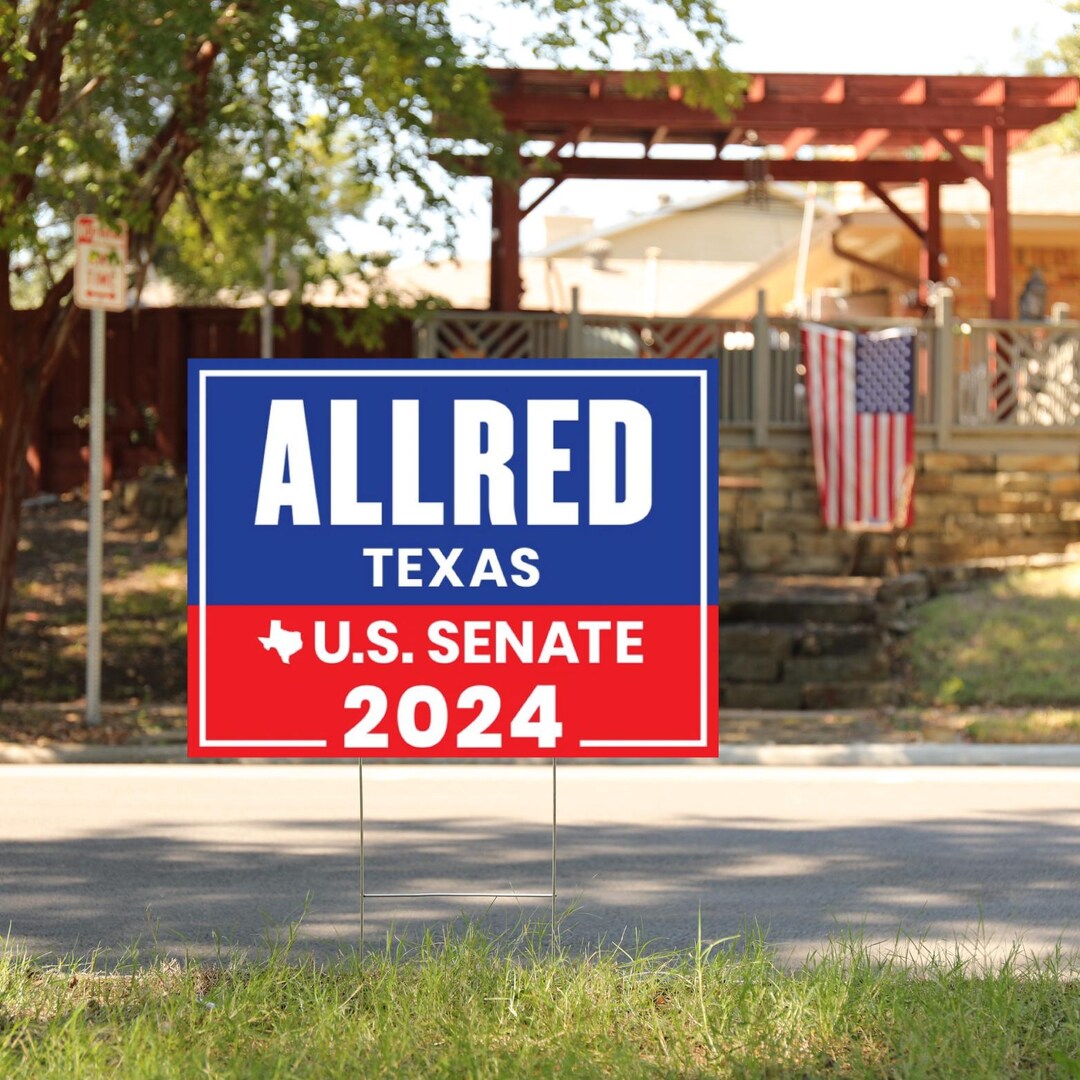 Colin Allred US Senate Yard Sign, Coroplast US Senate Election Colin ...