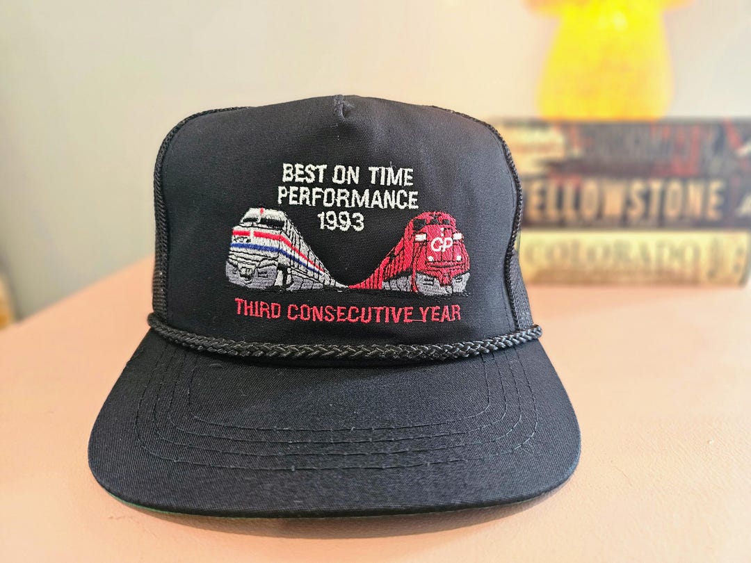 CP Rail System Railroad Amtrak Vintage Snapback Hat 1993 Canadian ...