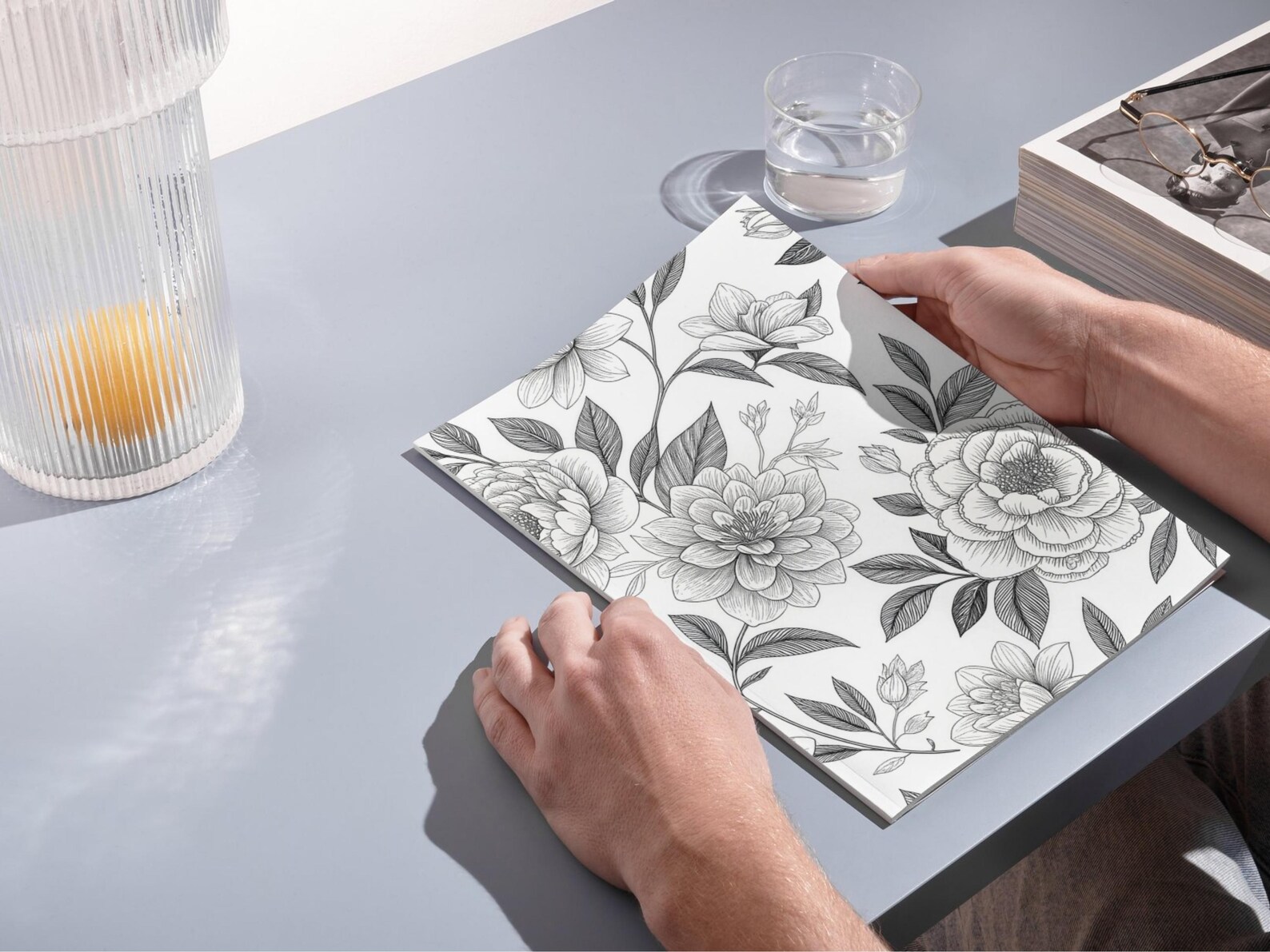 Black & White Floral Patterns - 8 Designs - 5000x5000 Pixels - Etsy