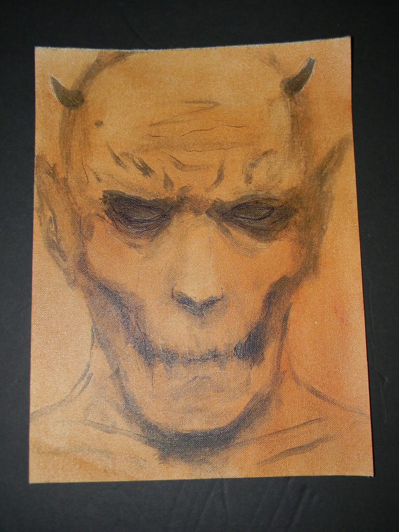 Tormented Alexander X Demon Dark Art Horror Painting Devil Signed ...