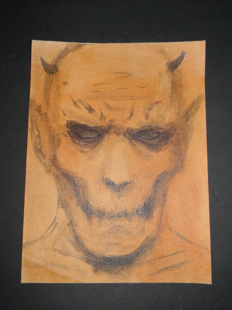 Tormented Alexander X Demon Dark Art Horror Painting Devil Signed ...