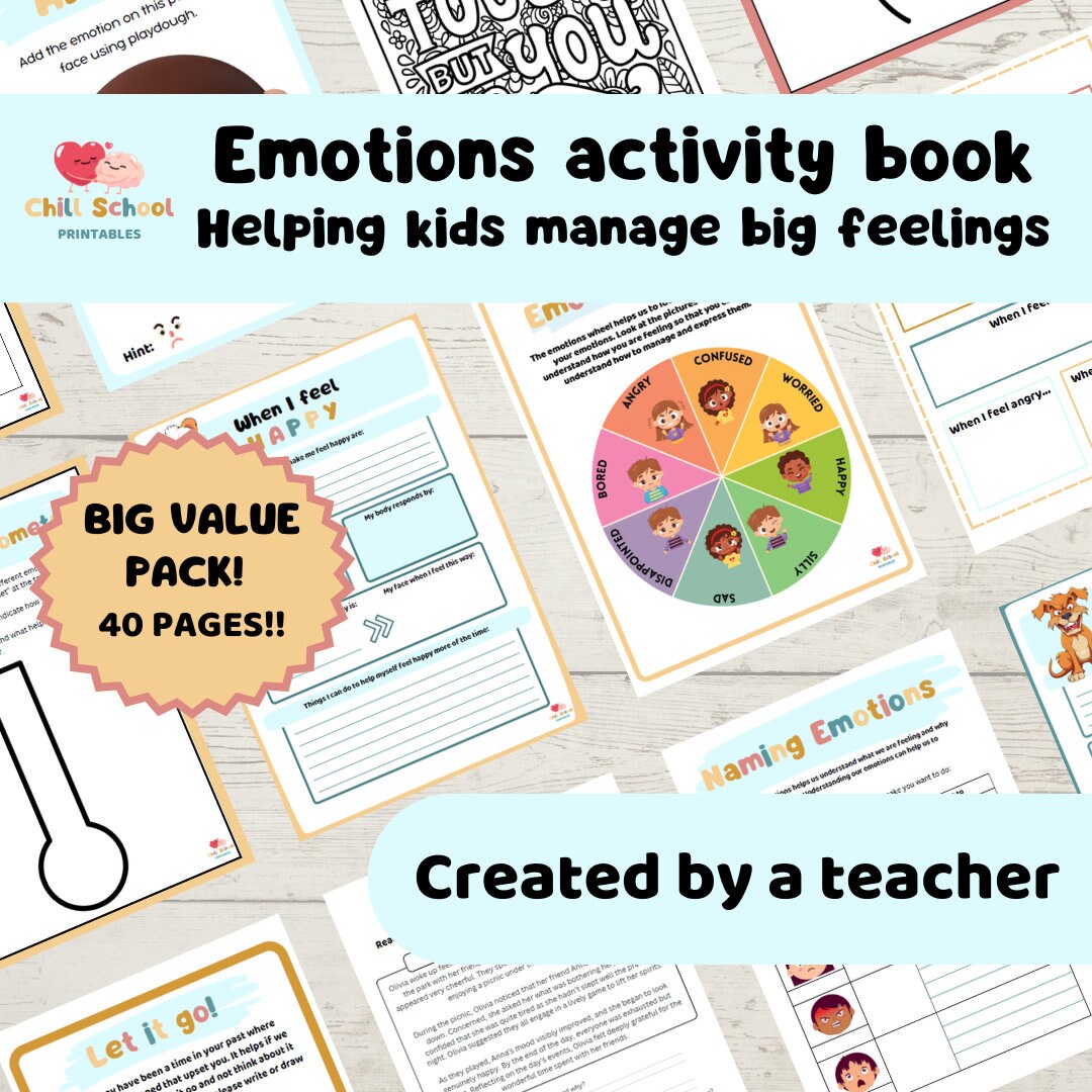 Emotional Regulation Mental Health Book Digital Download for Kids ...