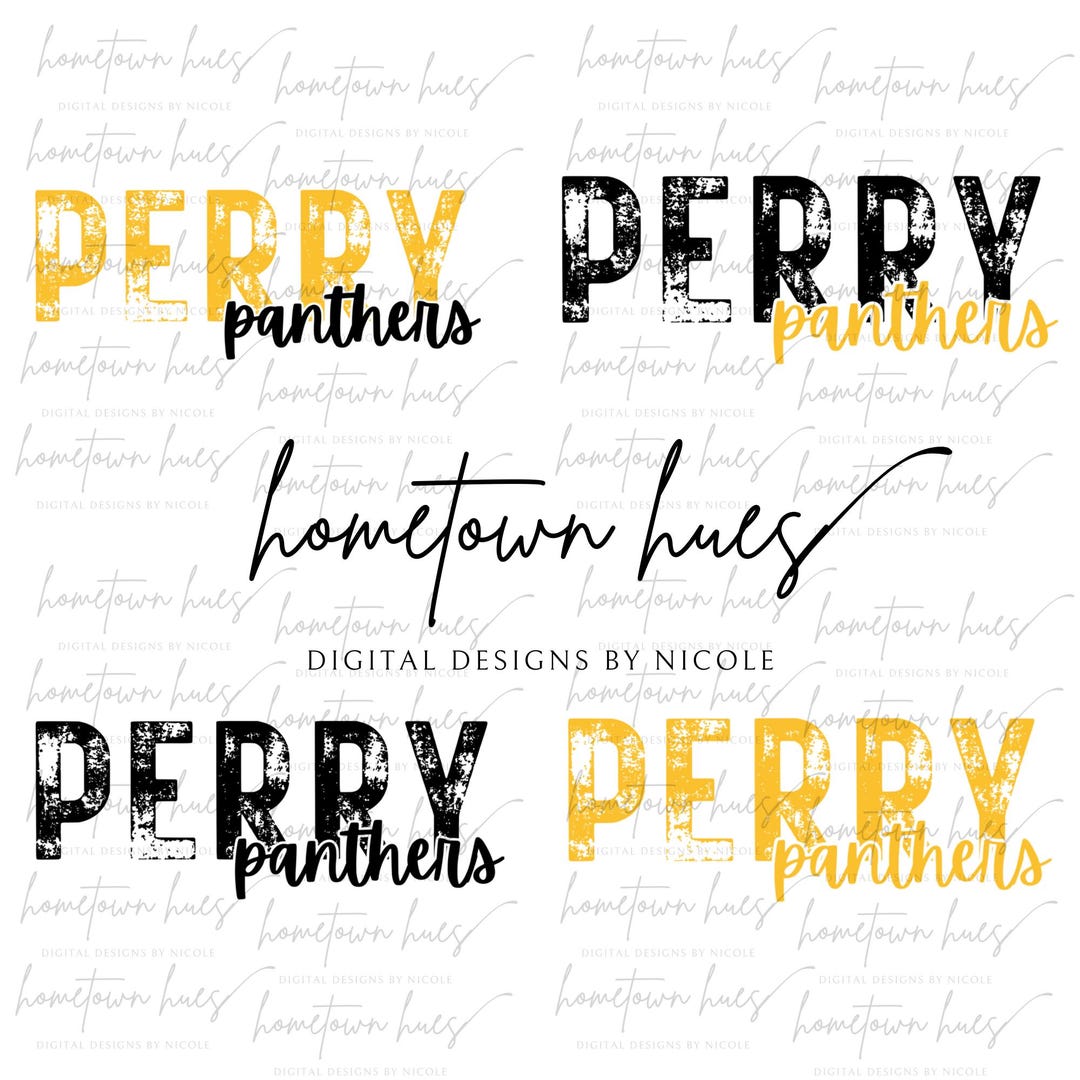 Perry Schools Spirit Shirt Sports Logos Panthers Football Basketball ...