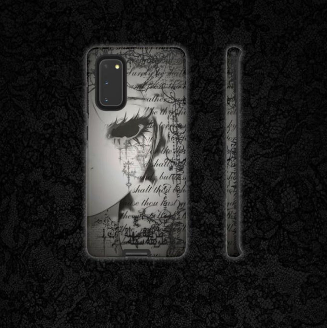 Gothic Script Face Phone Case | Tough Case - Etsy