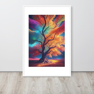 Color Blast Tree Wall Art, Sizes A1/A2/A3, Framed Wall Art Prints ...