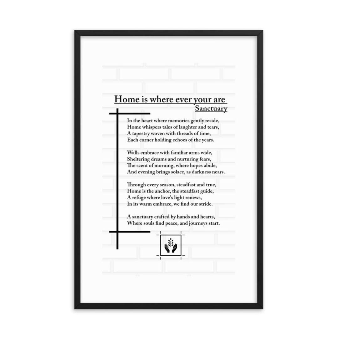 Poem Wall Art, Sizes A1/A2/A3, Framed Word Wall Art Prints, Framed ...