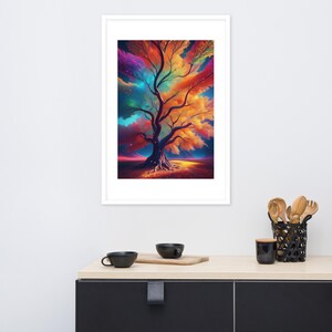 Color Blast Tree Wall Art, Sizes A1/A2/A3, Framed Wall Art Prints ...