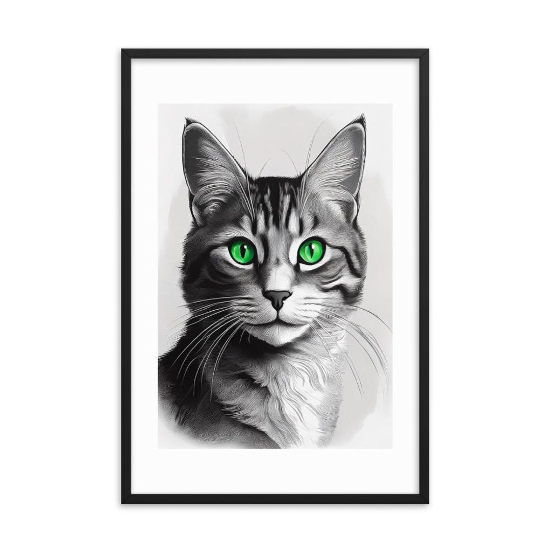Cat Wall Art, Sizes A1/A2/A3, Framed Wall Art Prints, Framed Pictures ...