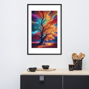 Color Blast Tree Wall Art, Sizes A1/A2/A3, Framed Wall Art Prints ...