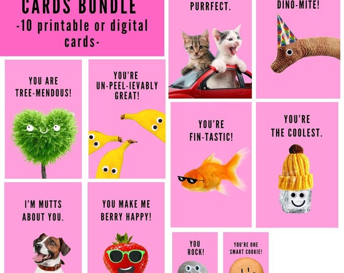 Cute Kawaii Valentines Cards, Cute Food Printable Valentine's Day Cards ...