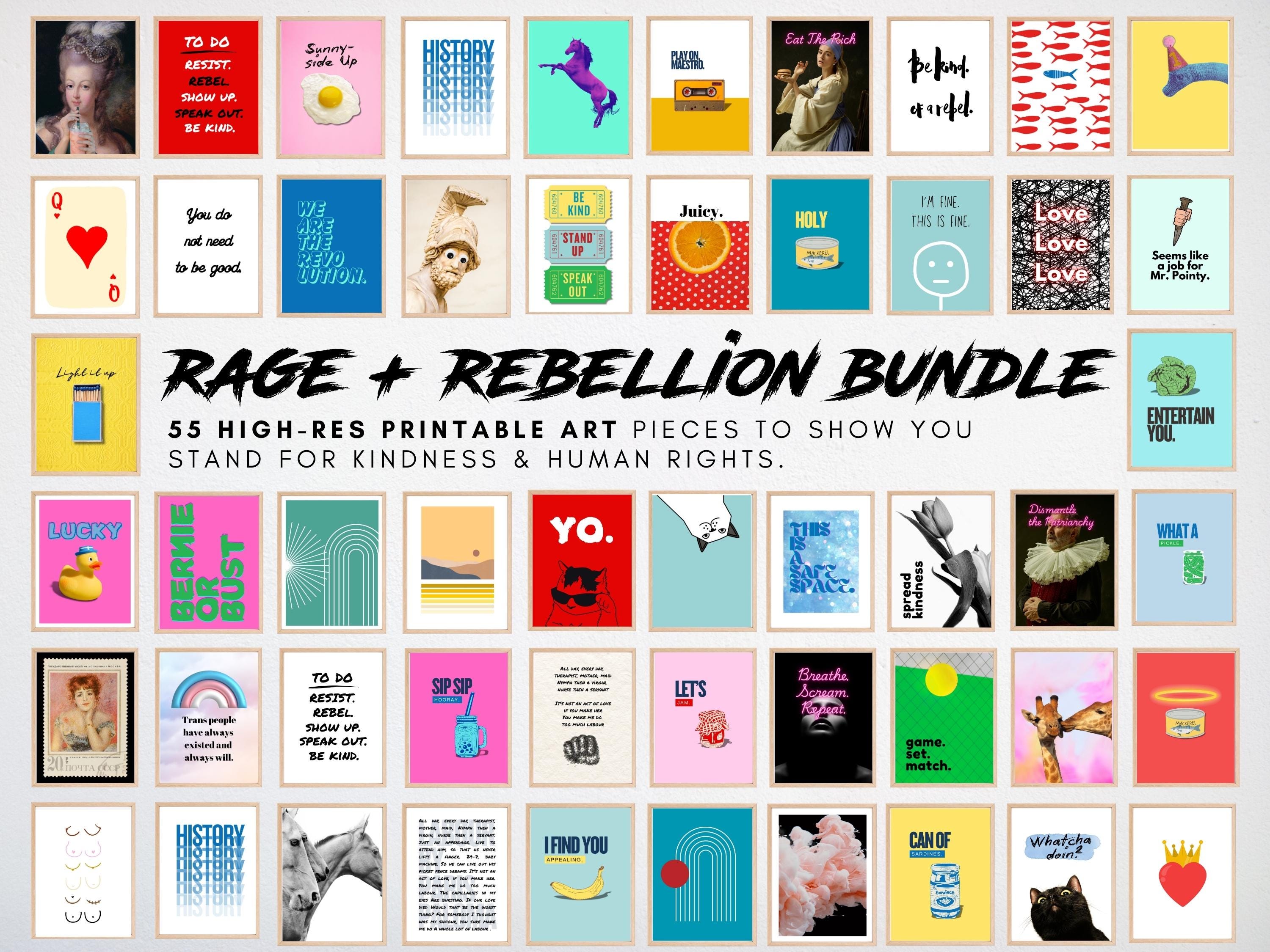 Rage & Rebellion Art Bundle - Stand up and Speak Out - Etsy