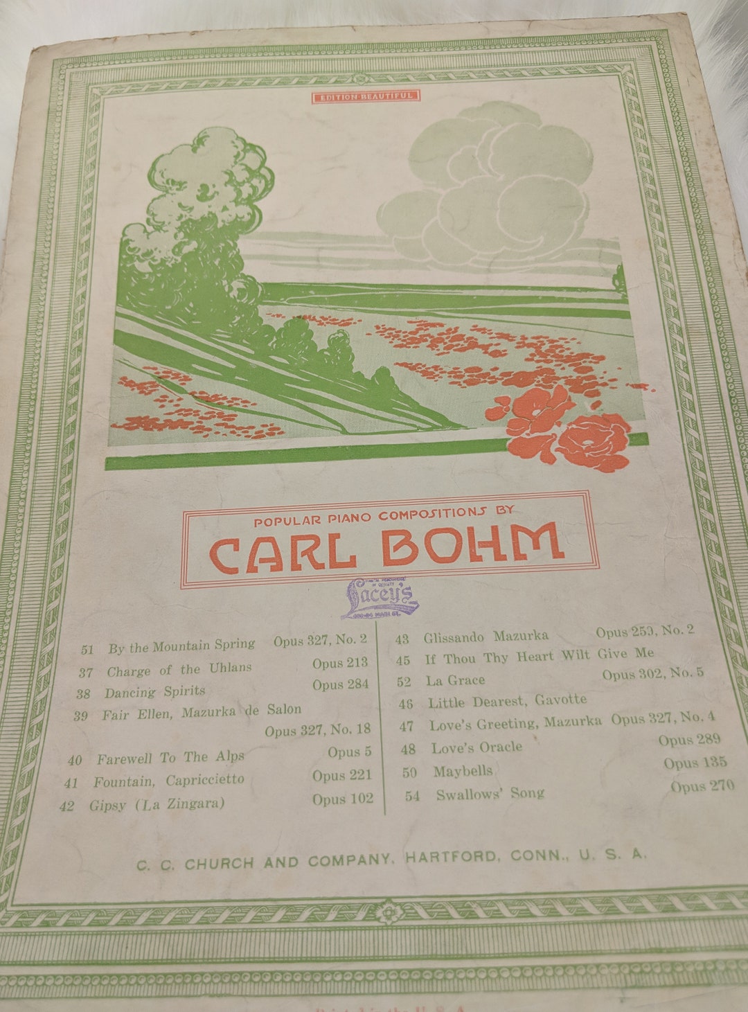 Carl Bohm Compositions Sheet Music 1912 - Etsy