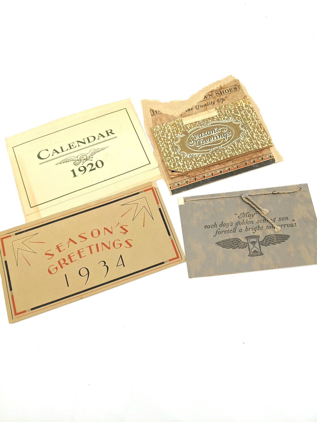 Antique Small Calendars - Set of 4 - Etsy