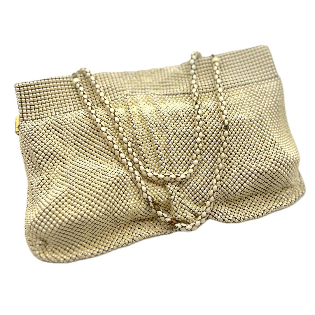 1950's Whiting and Davis Cream Mesh Handbag - Etsy