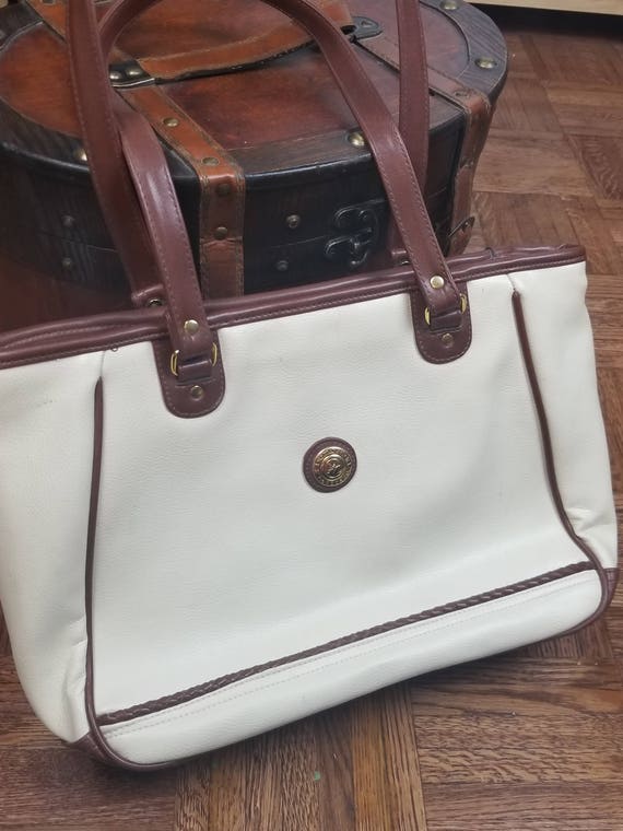 Vintage Lou Taylor leather bag 1950s tan Satchel shou… - Gem