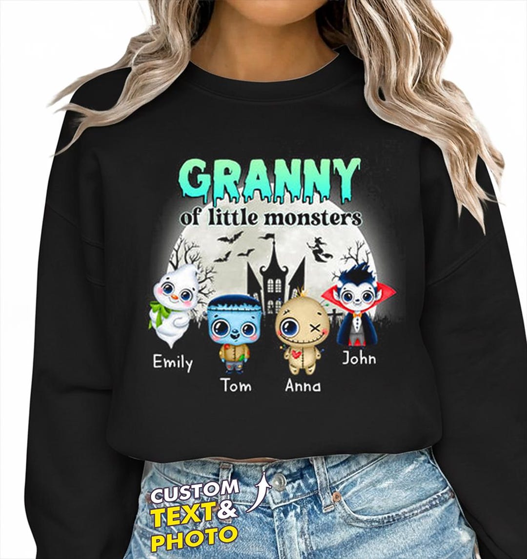 Personalized Granny's Little Monsters Sweatshirt Custom Grandkids Names ...