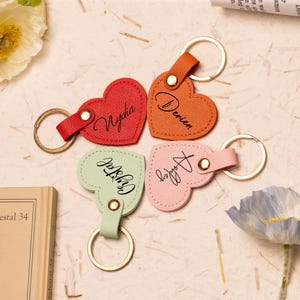 Custom Leather Keychain With Name,party Favor Keychain,bags Tags ...