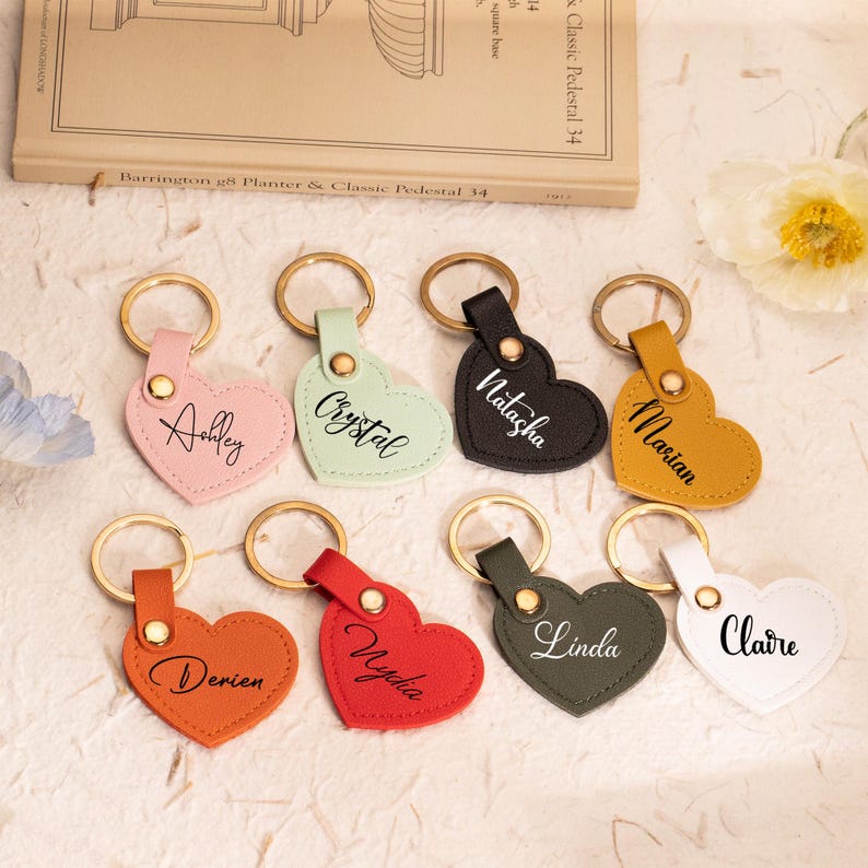 Custom Leather Keychain With Name,party Favor Keychain,bags Tags ...