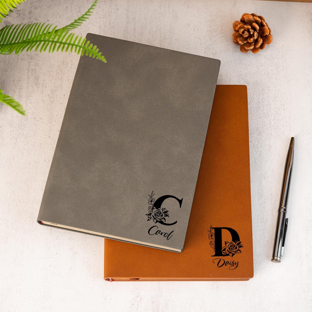 Personalized Engraved Leather Notebook,custom Notebook With Initial ...